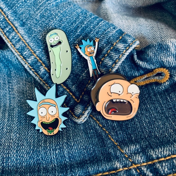 Accessories | Rick And Morty 4 Pin Set | Poshmark